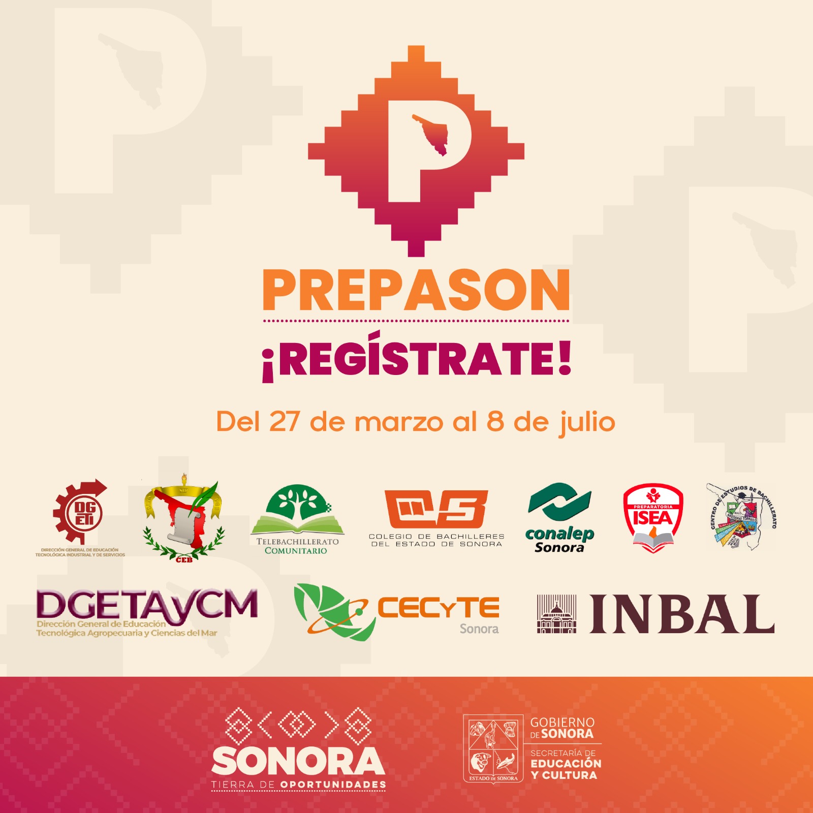 Presenta SEC Sonora convocatoria de ingreso a preparatorias públicas.