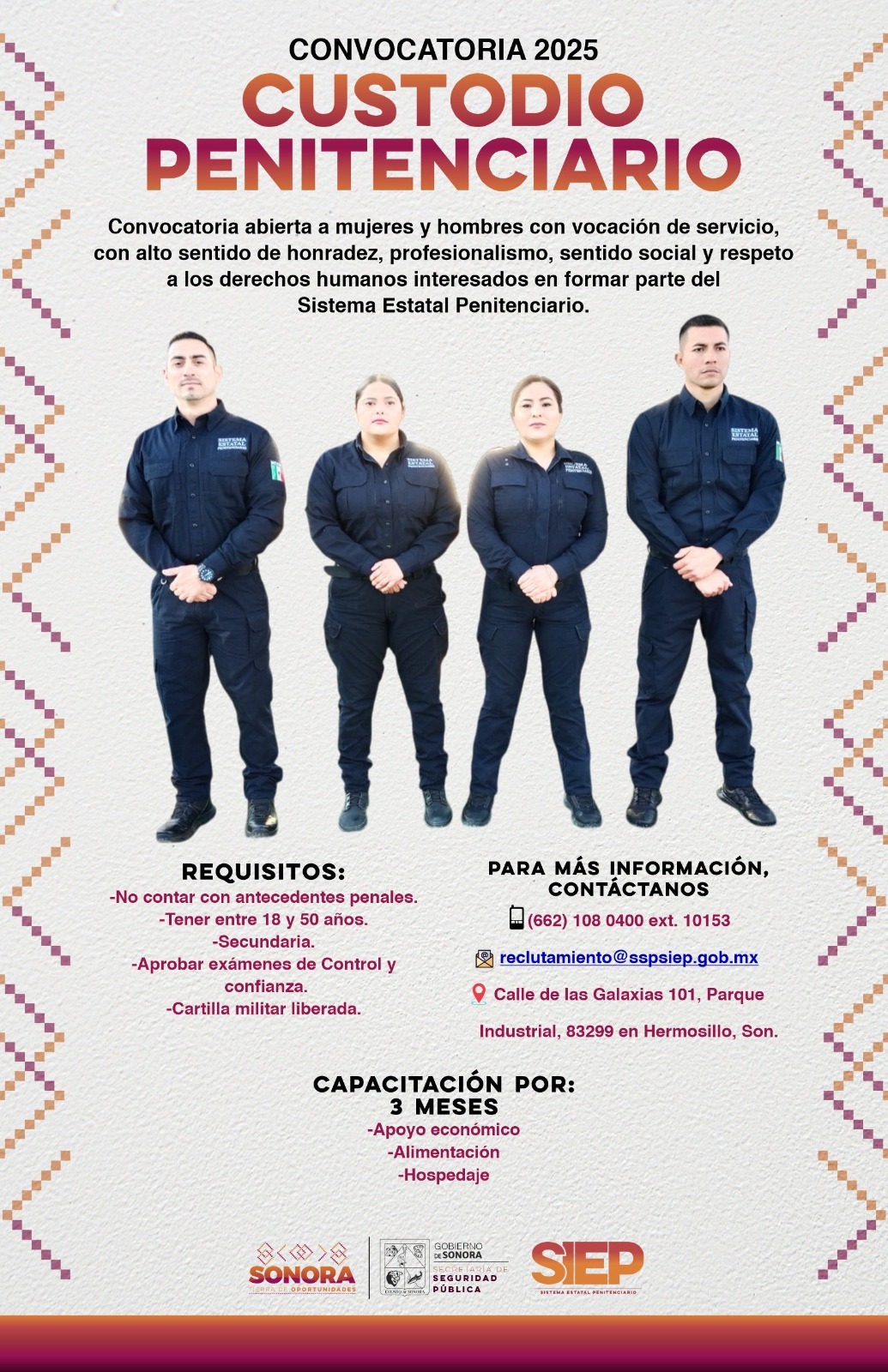 Anuncia Gobierno de Sonora convocatoria para custodio penitenciario ...